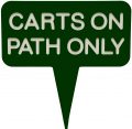 plastic sign carts on path only no chipping scatter ball marks repair ...